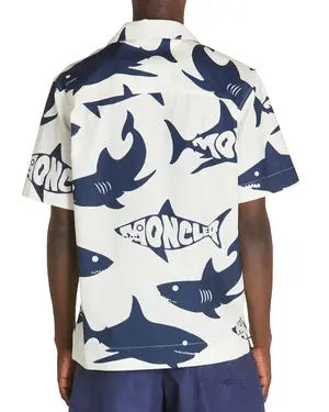 Moncler Camp Collar Short Sleeve Shirt