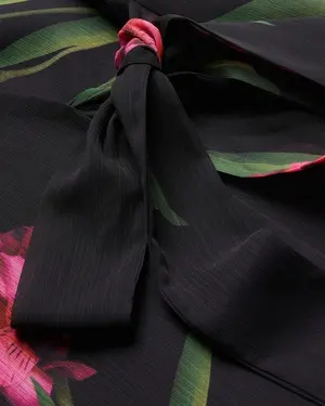 Ted Baker London Angel Sleeve Wrap Mini Dress - Black