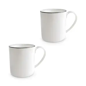 TWIG NEW YORK Alex Platinum Mug, Set Of 2 - Silver
