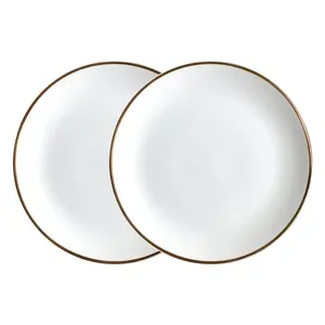 TWIG NEW YORK Alex 8 Salad Dessert Plate, Set Of 2 - Gold