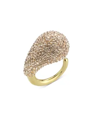 Aqua Pave Clay Statement Ring Pink/gold