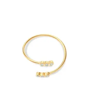 Zoe Chicco 14k Yellow Diamond Bypass Ring - Gold