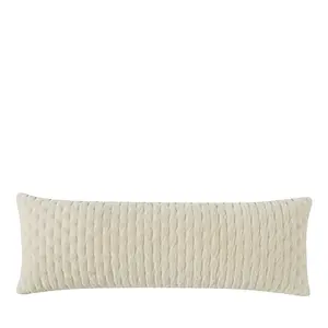 Dkny Pure Velvet Quilt Decorative Bolster Pillow, 12 X 36 - Birch