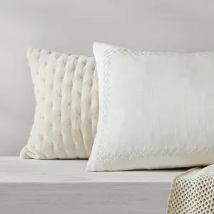 Dkny Pure Velvet Quilt Decorative Bolster Pillow, 12 X 36