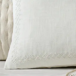 Dkny Pure Border Embroidered Decorative Pillow, 14 X 20