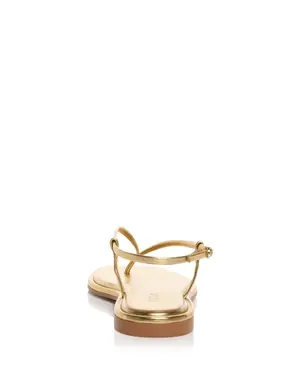 Aqua Vlry Sandals - Gold Leather