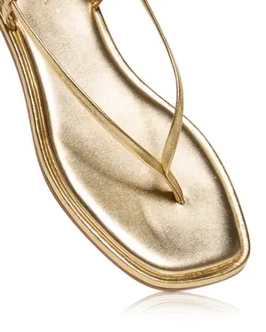 Aqua Vlry Sandals - Gold Leather