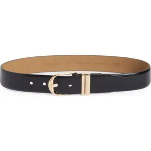 Nordstrom Leather Belt - Black- Gold