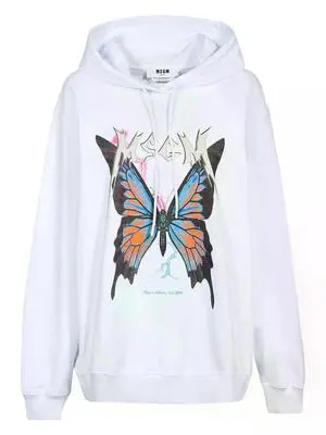 MSGM Butterfly-print Hoodie