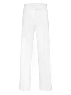 Philipp Plein Wool Gabardine Wide-leg Trousers