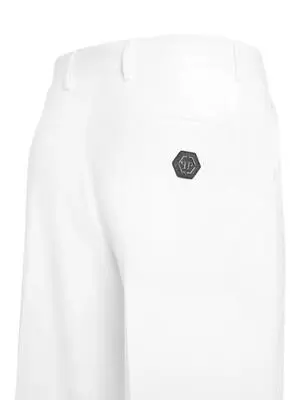 Philipp Plein Wool Gabardine Wide-leg Trousers