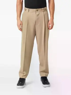 Philipp Plein Classic Fit Tapered Trousers - Neutrals