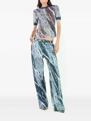Roberto Cavalli Marble-print T-shirt