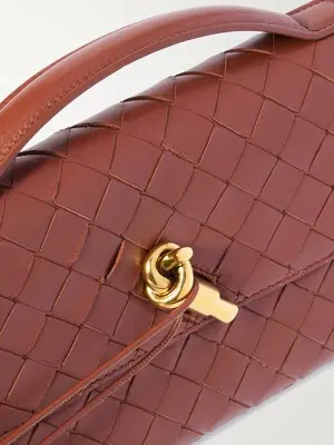 Bottega Veneta Andiamo Long Intrecciato Leather Clutch - Red