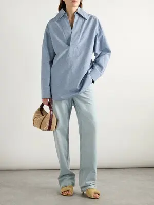 Bottega Veneta Oversized Striped Cotton-blend Shirt