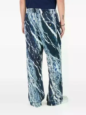 Roberto Cavalli Marble Print Trousers