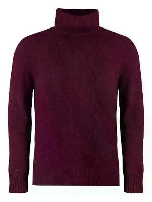 Malo Roll Neck Sweater - Red