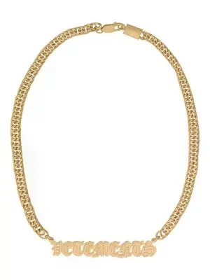 Vetements Gothic Logo Necklace - Gold