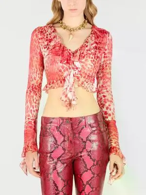 Roberto Cavalli Jaguar-print Blouse