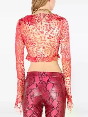 Roberto Cavalli Jaguar-print Blouse