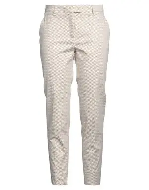 Peserico Cotton Elastane Polka-dot Tapered Pants - Beige