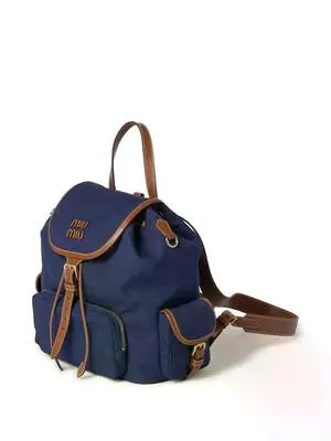 Miu Miu Logo Backpack - Blue
