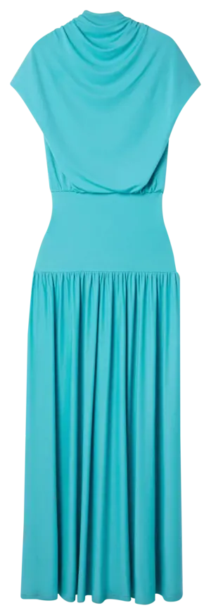 KALLMEYER Kallmeyer Victoria Draped Maxi Dress Turquoise