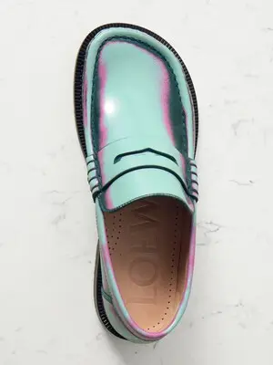Loewe Campo Printed Leather Loafers