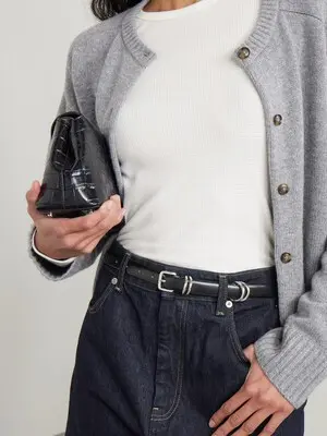DEHANCHE Constance Leather Waist Belt - Black