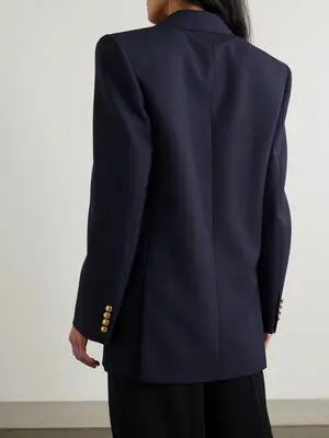 Saint Laurent Oversized Double-breasted Blazer - Blue