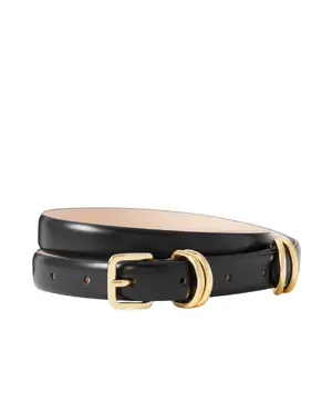 DEHANCHE Constance Leather Belt - Black