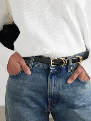 DEHANCHE Constance Leather Belt - Black