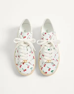 Valentino Garavani Royco Cherryfic Nappa Sneakers - White