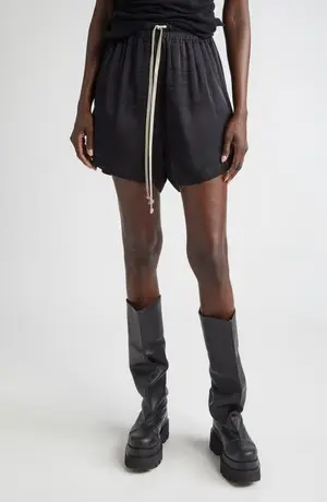 Rick Owens Silk Satin Boxer Shorts