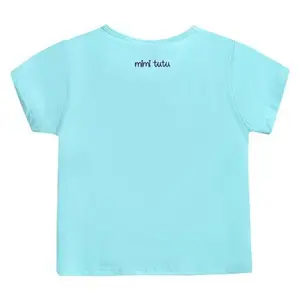 MIMI TUTU Cat Applique T-shirt - Blue