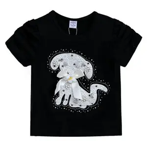 MIMI TUTU Mimi Tutu Puppy Applique T-Shirt Black
