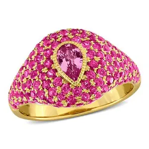JULIANNA B. Pear Cut Cocktail Ring - Pink Sapphire