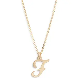 SET & STONES Set & Stones Gianna Initial Pendant Necklace Gold / F