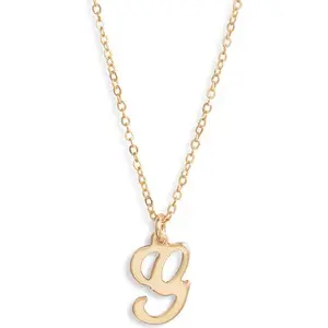 SET & STONES Set & Stones Gianna Initial Pendant Necklace Gold / G