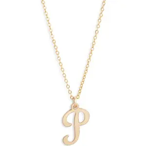 SET & STONES Gianna Initial Pendant Necklace - Gold / P
