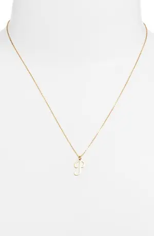 SET & STONES Gianna Initial Pendant Necklace - Gold / P