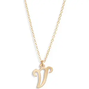 SET & STONES Set & Stones Gianna Initial Pendant Necklace Gold / V