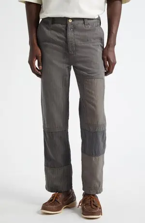 Visvim Bricolage Wool And Linen Pants - Grey