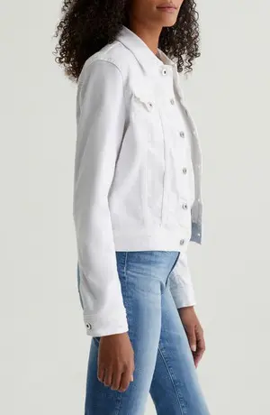 Ag Robyn Denim Trucker Jacket - White