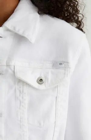 Ag Robyn Denim Trucker Jacket - White