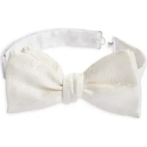 Eton Eton Paisley Jacquard Silk Bow Tie White