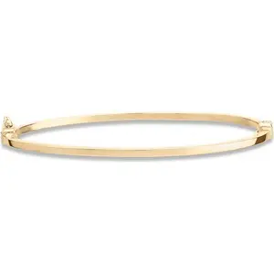 Lana Jewelry Skinny 14k Gold Hollow Hinged Bangle - Yellow