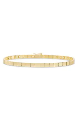 Lana Jewelry Thin Flash 14k Gold Tile Bracelet
