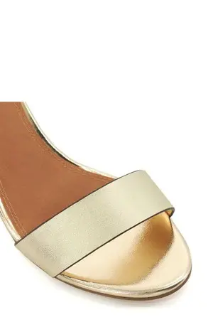 Dune London Metallic Leather Sandals - Gold