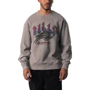 THE WILD COLLECTIVE Buffalo Bills Distressed Pullover Sweatshirt